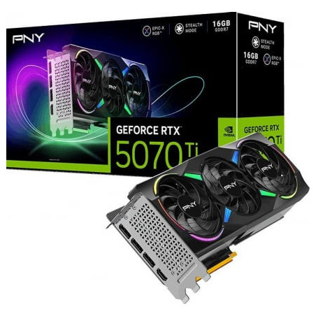 PNY GeForce RTX 5070 Ti ARGB Epic-X RGB OC 16GB GDDR7 256bit | Marsietis.lt