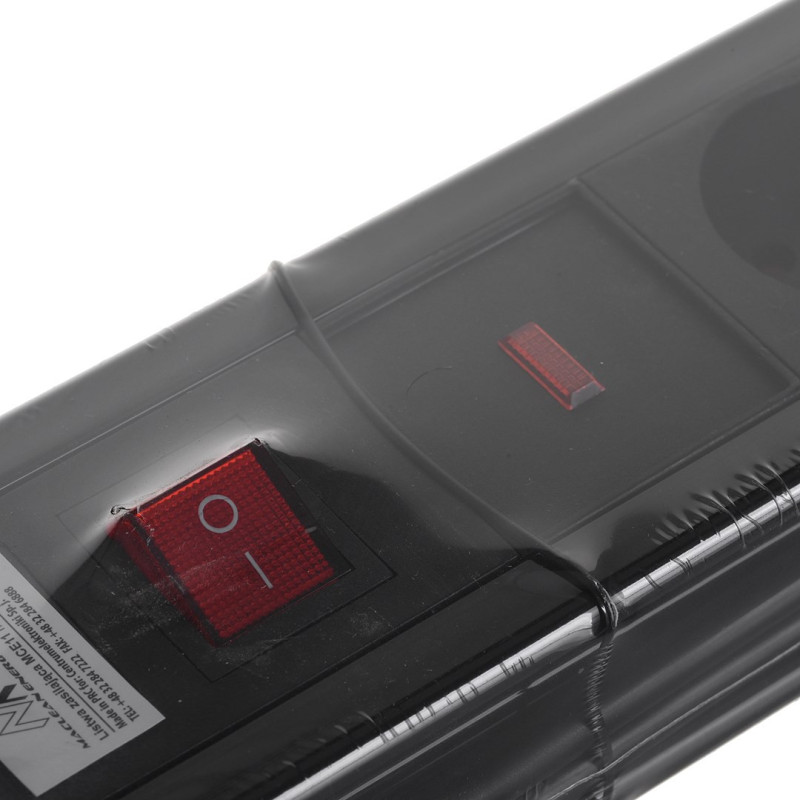 Maclean MCE11 power extension 1.5 m 8 AC outlet(s) Indoor Black ...