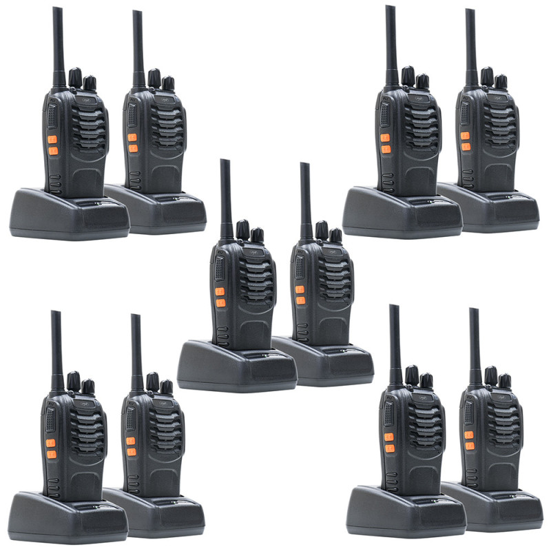 Kit of 10 portable radio stations PNI PMR R40 PRO batteries, chargers ...