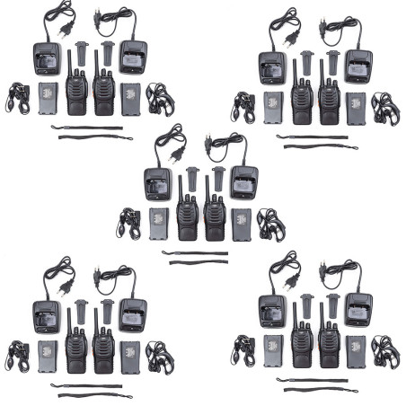 Kit of 10 portable radio stations PNI PMR R40 PRO batteries, chargers ...