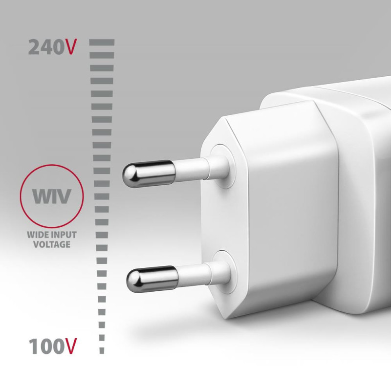 MOBILIOJO ĮKROVIMO SIENĖ USB-C 20W 1PORT WHITE ACU-PD20W AXAGON ...