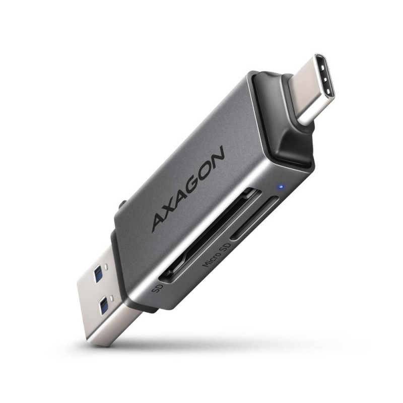 MEMORY READER USB-C+USB3.2 2SL SD MICROSD CRE-DAC AXAGON | Marsietis.lt