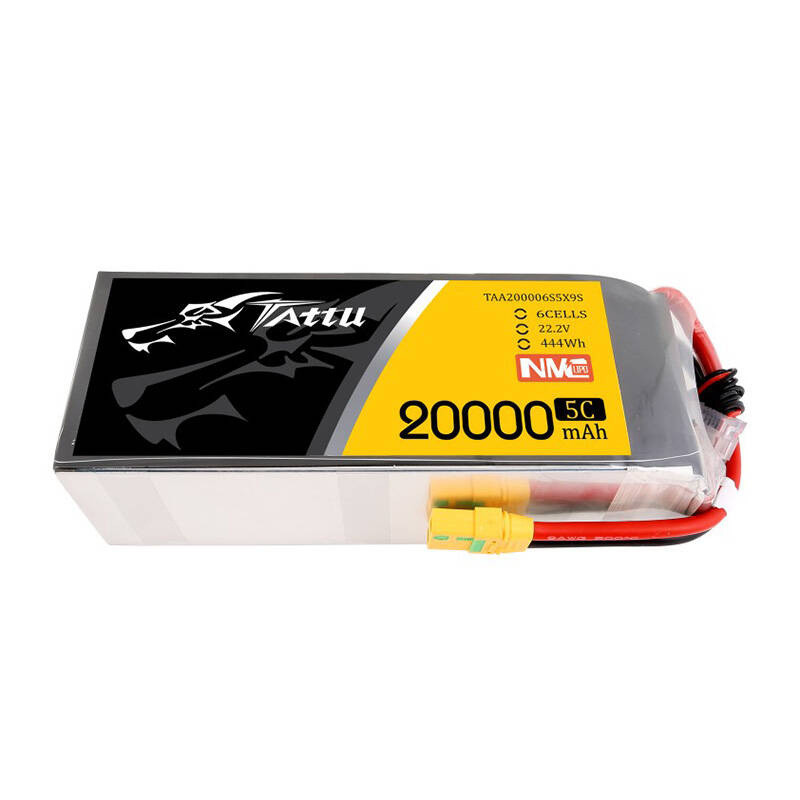 „Tattu NMC 20000mAh 22.2V 5C 6S1P“ lipo akumuliatorių blokas su XT90-S ...