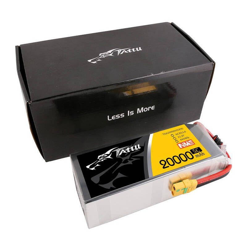 „Tattu NMC 20000mAh 22.2V 5C 6S1P“ lipo akumuliatorių blokas su XT90-S ...