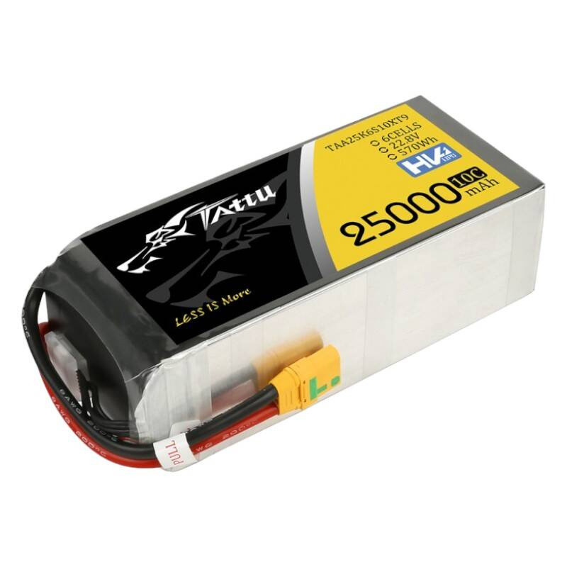 „Tattu“ 25000mAh 22,8 V 10C 6S1P lipo akumuliatorių paketas su XT90-S ...