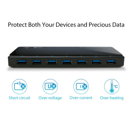 TP-LINK USB 3.0 7-Port Portable Hub | Marsietis.lt