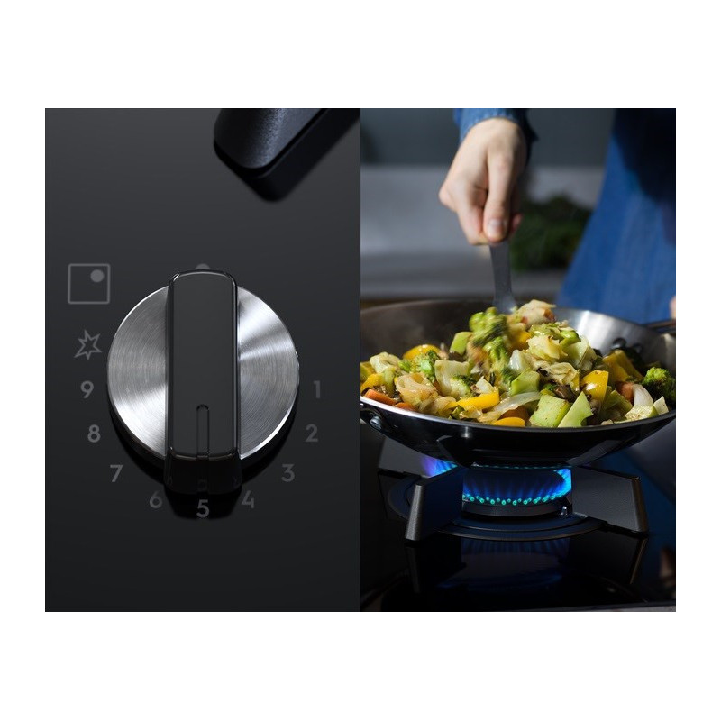 Induction-gas hob ELECTROLUX KDI641723K 800 Mixed 60 cm Black ...