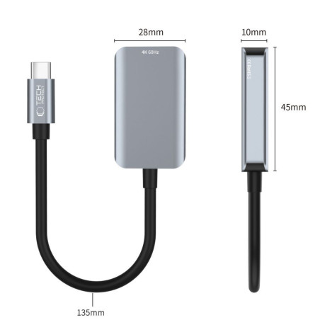 Tech-Protect UltraBoost USB-C Male HDMI Female 4K 60Hz Adapter - Black ...