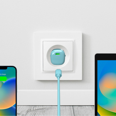 Puro 20W GaN USB-C Wall Charger - Green | Marsietis.lt
