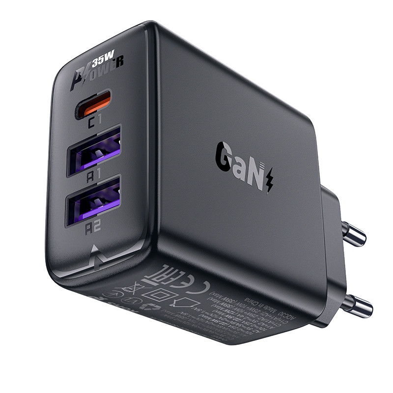 Acefast A57 PD 35W GaN įkroviklis 2 x USB-A + USB-C su 3 prievadais ...