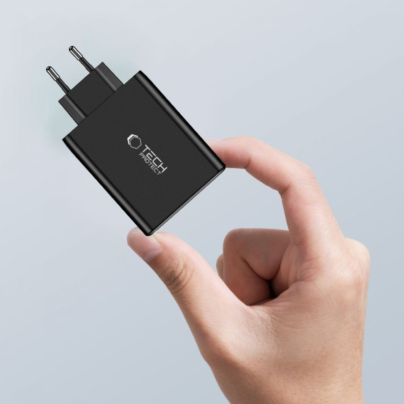 Tech-Protect NC100W-GAN įkroviklio tinklas GaN 3x USB-C PD 100W USB-A ...