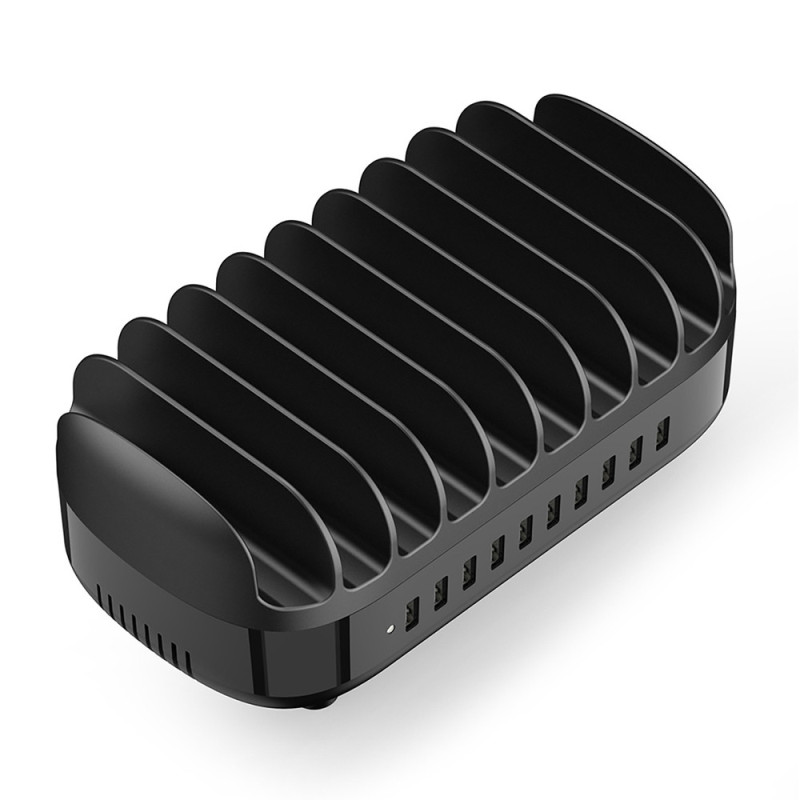 Orico DUK-10P-V1 išmanioji įkrovimo stotis 10 x USB-A – juoda ...
