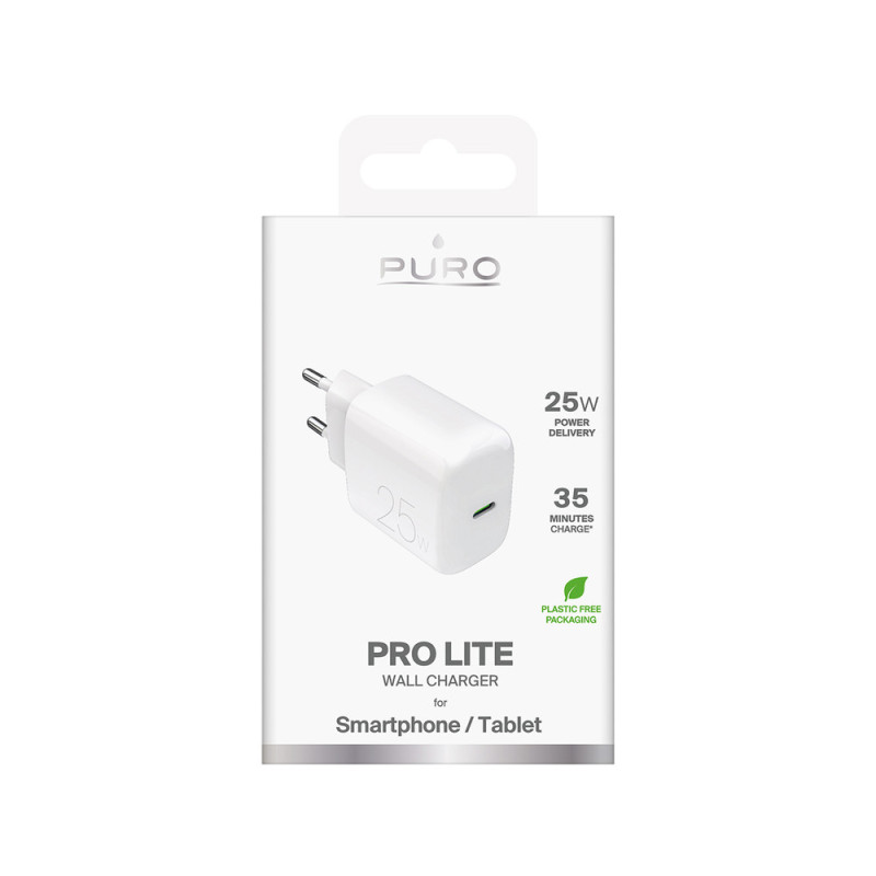 „Puro Daily Prolite“ 25 W USB-C maitinimo įkroviklis – baltas ...