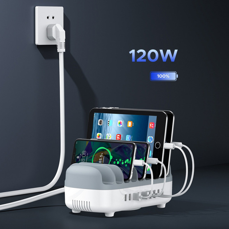 Orico DUK-10P-V1 išmanioji įkrovimo stotis 10 x USB-A - balta ...