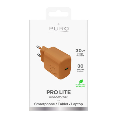 Puro Pro Lite 30W USB-C Wall Charger - Orange | Marsietis.lt