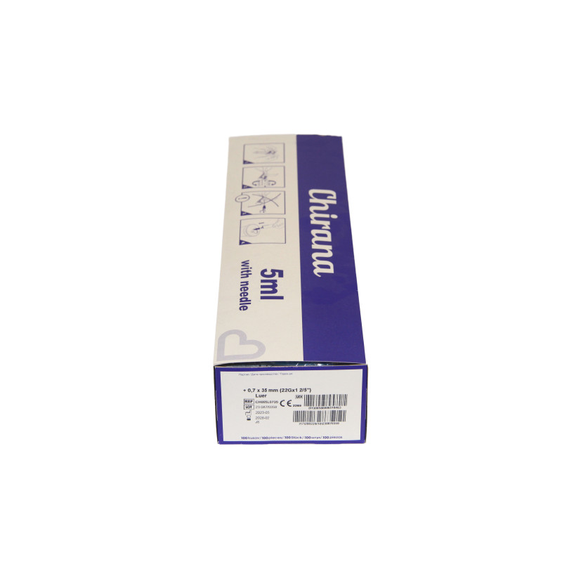 CHIRANA® 2-part disposable syringes with needles 5 ml with needle 0,70 ...