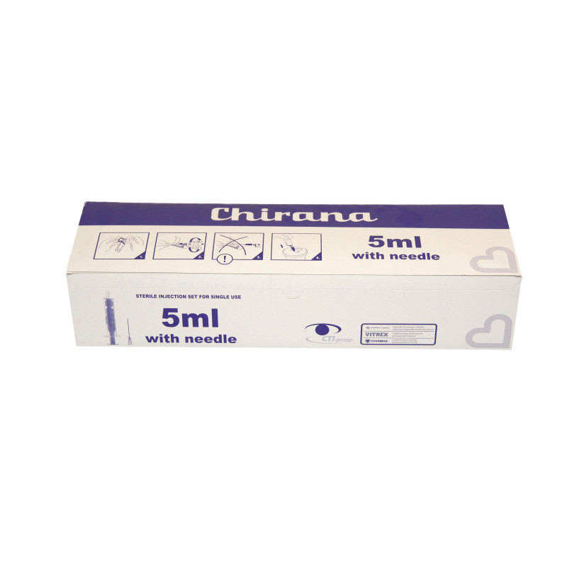CHIRANA® 2-part disposable syringes with needles 5 ml with needle 0,70 ...