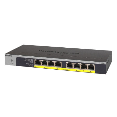 Network Switch - NETGEAR GS108LP 8-Port Gigabit PoE 60W 1U Rack ...