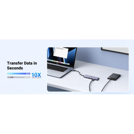 Laptop Dock - UGREEN 15596 USB 3.2 Gen 1 Type-A C, HDMI 2.0, 100W PD ...