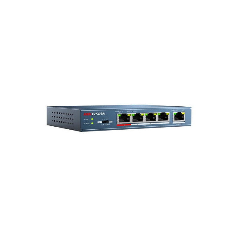 4 port, 4 PoE switch Hikvision DS-3E0105P-E | Marsietis.lt