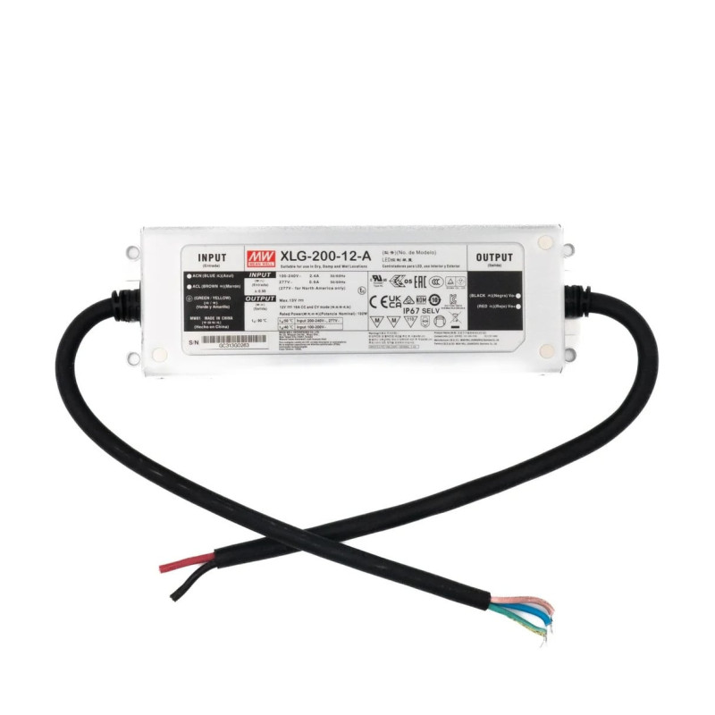 Impulsinis maitinimo šaltinis LED 200W 12V 16A IP67, dimeriuojamas ...