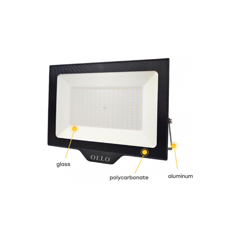 OLLO LED drėgmei atsparus lauko prožektorius 100 W, 10 000 lm, 4000 K ...