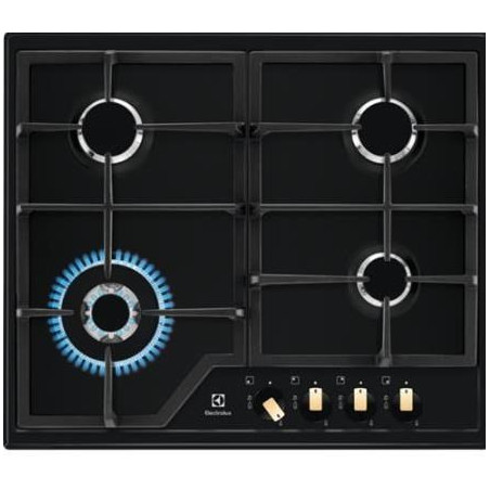Įmontuojama dujinė viryklė „Electrolux EGS6436RK“, juoda, 4 zonos ...