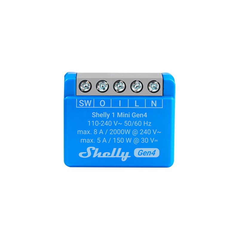 SHELLY 1 Mini Gen4 išmanusis jungiklis 1P mėlynas | Marsietis.lt