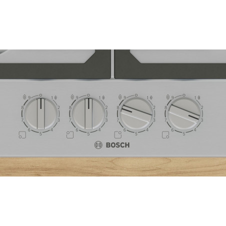 Bosch Serie 6 PCH6A5I90 hob Stainless steel Built-in 60 cm Gas 4 zone s ...