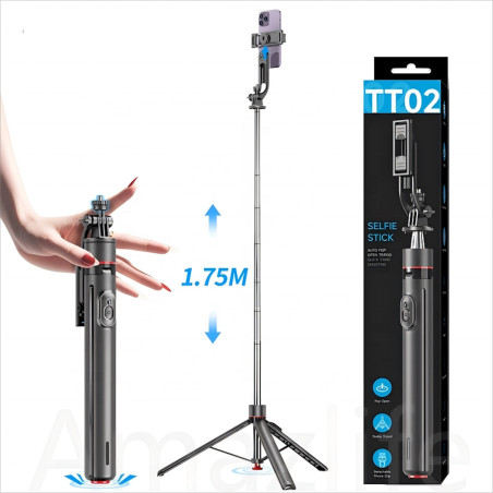Riff RF-TT02 Universal Selfie stick with auto Pop open tripod ext ...