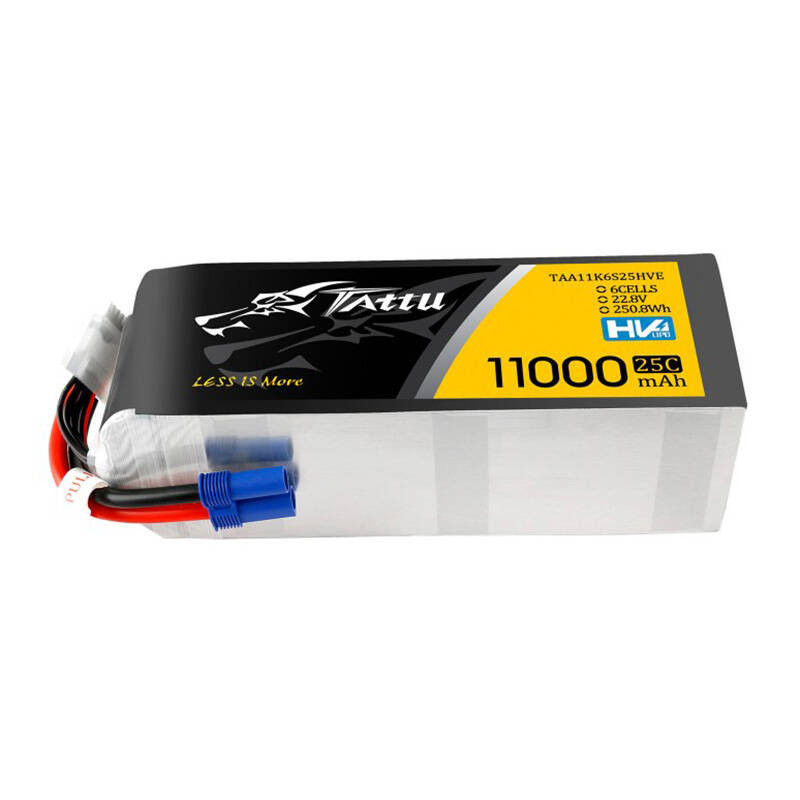 „Tattu“ 11000MAH 22,8 V HV 25C 6S1P lipo akumuliatorių blokas su EC5 ...