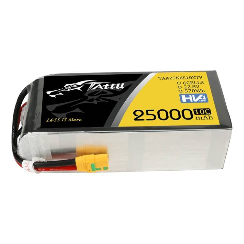 „Tattu“ 25000mAh 22,8 V 10C 6S1P lipo akumuliatorių paketas su XT90-S ...