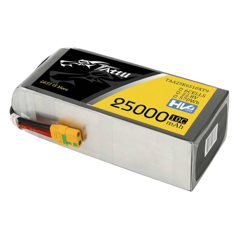 „Tattu“ 25000mAh 22,8 V 10C 6S1P lipo akumuliatorių paketas su XT90-S ...