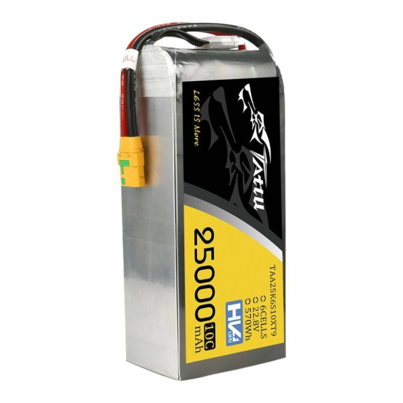 „Tattu“ 25000mAh 22,8 V 10C 6S1P lipo akumuliatorių paketas su XT90-S ...