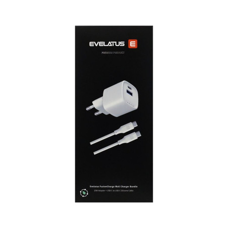 Evelatus FusionChage Wall Charger Bundle 20W Power Adapter - 60W USB-C ...