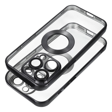 Case for iPhone 17 Pro 18 Pro low camera edge Glam black | Marsietis.lt
