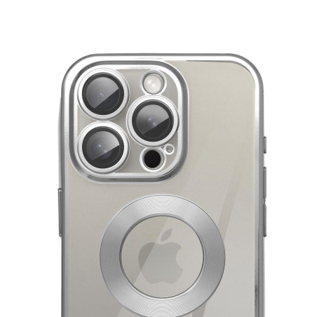 Case for iPhone 17 Pro 18 Pro low camera edge Glam silver | Marsietis.lt
