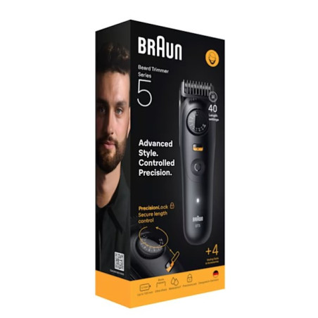 Braun BeardTrimmer 9 BT5520 beard trimmer Battery 40 2 cm Wet & Dry ...