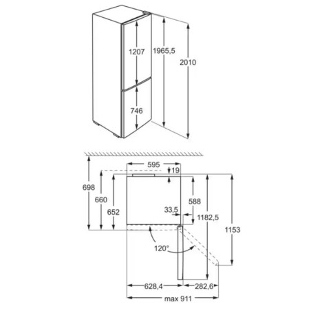 Refrigerator-freezer ELECTROLUX LNT7ME36K2 | Marsietis.lt