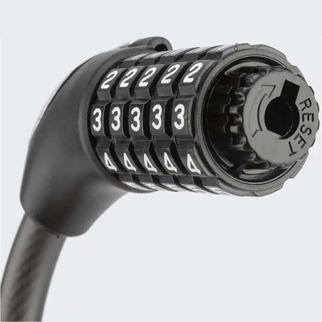 Rockbros RKS531 bike lock with 5-digit code, steel cable, 180 cm, with ...